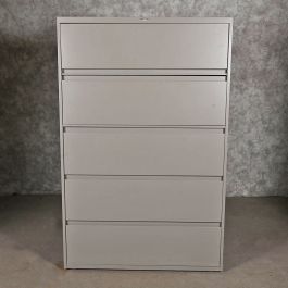 Steelcase-942561RW-7238-Fieldstone-Metal-5-Drawer-File-Cabinet-Lockable ...