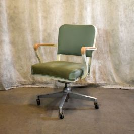 Steelcase-Tanker-Chair-Office-Chair-Green-Fabric-Adjustable-with-Arms ...