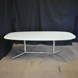 Steelcase-Conference-Table-White-Glass-Oval-84"x40"