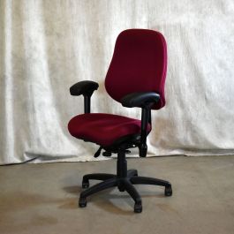 ErgoGenesis-BodyBilt-J2507-Office-Chair-Burgundy-Fabric-Adjustable-with ...