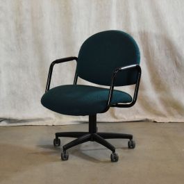 Steelcase-Office-Chair-Green-Fabric-with-Arms-with-Wheels