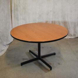Steelcase-Cafe/Bistro-Table-Medium-Wood-Color-Laminate-Round-48"