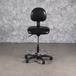 ErgoGenesis-BodyBilt-J206-Lab-Stool-Stool-Black-Vinyl-Adjustable-No ...