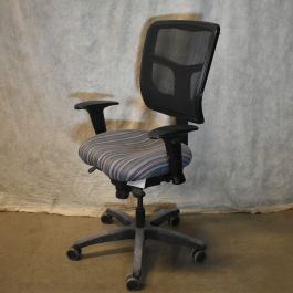 Impress-Office-Chair-Blue-Pattern-Fabric-Adjustable-with-Arms-with-Wheels