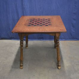 Cafe/Bistro-Table-Multi-Colored-Wood-Square-with-Chess/Checker-Board-30 ...