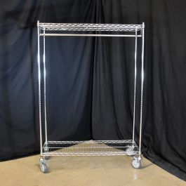 Uline-Freestanding-Silver-Colored-Metal-Open-Shelving-2-Shelves-with ...