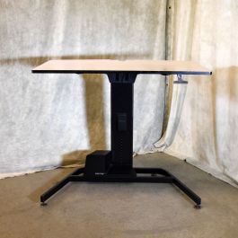 ERGOTRON-Desk-White-Colored-Laminate-Custom-Shape-Adjustable-48"x23"