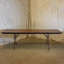 Folding-Table-Dark-Wood-Laminate-Rectangle-96"x30"