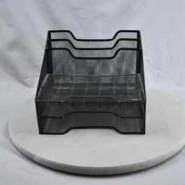 Rolodex-Desk-Organizer-Black-Metal-12.5"x11.5"x9.5"