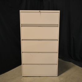Steelcase-936561RW-4762-Cream-Metal-5-Drawer-File-Cabinet-Lockable ...