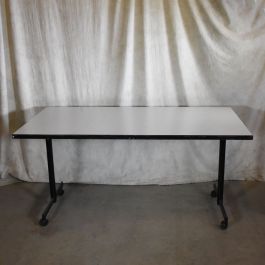 Folding-Table-Gray-Laminate-Rectangle-with-Wheels-60"x30"x29"