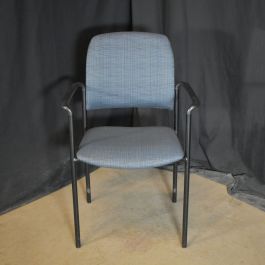 Steelcase-Sorrel-Stacking-Chair-Blue-Pattern-Fabric-with-Arms