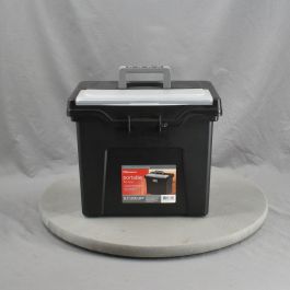 Office-Depot-File-Box-Black-Plastic-12"x14"x10"