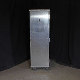 Enclosed-Pan-Rack-Silver-Colored-Metal-40-Pan-Slots-Swivel/Swivel-with ...