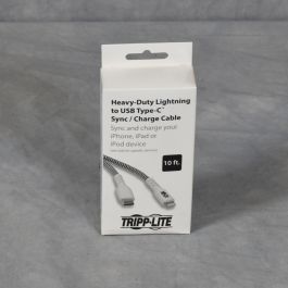 TRIPP-LITE-Heavy-Duty-Lightning-to-USB-Type-C-Sync/Charge-Cable-10'