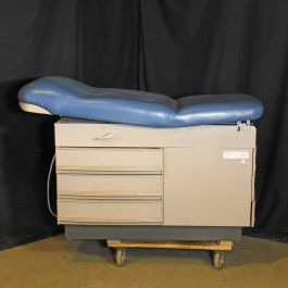 Ritter-304-Manual-Exam-Table-Blue-Vinyl-Adjustable-Fixed-250-lb.-Capacity