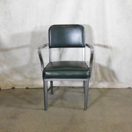 Steelcase-Tanker-(Side-Chair)-Conversation/Side-Chair-Green-Vinyl-with-Arms