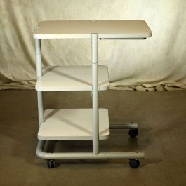 Anthro-Desk-Beige-Laminate-Rectangle-with-Wheels-with-Storage-25.5"x30 ...