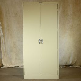 Tennsco-Storage-Cabinet-Beige-Metal-5-Shelf-Cabinet-Lockable-Keys-not ...
