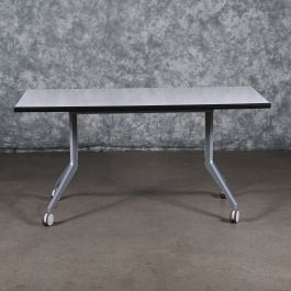 Haworth-Markerboard-Folding-Table-White-Laminate-Rectangle-with-Wheels ...
