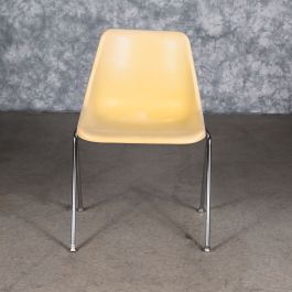 John-Stuart/Hille-Polyprop-Chair-by-Robin-Day-Stacking-Chair-Beige-Plastic