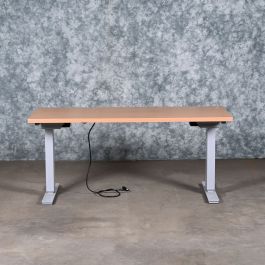 KI-Mobility-Toggle-Powered-Adjustable-Desk-Medium-Wood-Colored-Laminate ...