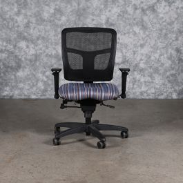 KI-Impress-Office-Chair-Blue-Pattern-Fabric-Adjustable-with-Arms-with ...
