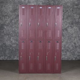 Republic-Storage-Systems-2-Tier-(5-Wide)-Lockers-Purple-Metal-Flat-Base ...