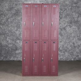 Republic-Storage-Systems-2-Tier-(4-Wide)-Lockers-Purple-Metal-Flat-Base ...