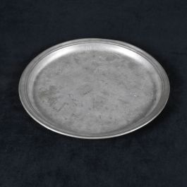 Serving-Platter-Silver-Colored-Metal-11"