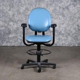 Steelcase-Criterion-(Stool)-Office-Chair-Light-Blue-Vinyl-Adjustable ...
