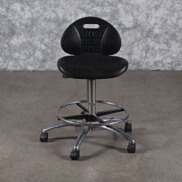 BEVCO-Stool-Black-Plastic-Adjustable-No-Arms-with-Wheels