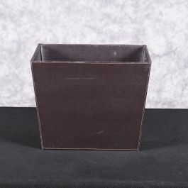 Wastebasket-Brown-Vinyl-Nesting-14"x9"x11.5"