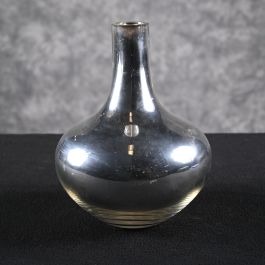 Vase-Silver-Colored-Glass-6"x8"