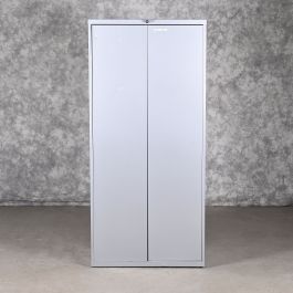 Knoll-Storage-Cabinet-Silver-Colored-Metal-5-Shelf-Cabinet-Lockable ...