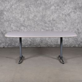 Steelcase-Conference-Table-Gray-Laminate-Oval-72"x36"x28.5"