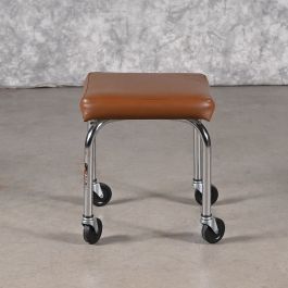 Bailey-Manufacturing-Stool-Brown-Vinyl-No-Arms-with-Wheels
