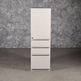 Knoll-Beige-Metal-3-Drawers-Lockable-Keys-not-Included-15"x24"x48.5"