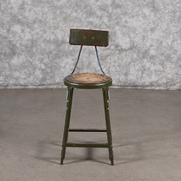 Standard-Pressed-Steel-Co.-Hallowell-Stool-Green-Metal