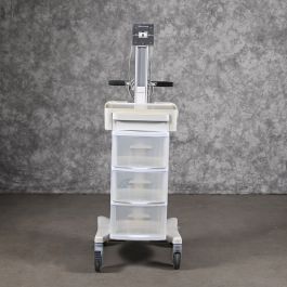 GCX-M-Series-Medical-Computer-Cart-White-Single-Monitor-Mount-20"x21.5"x57"