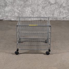 Elfa-Drawer-Organizer-Silver-Metal-with-Wheels-21.5"x21.5"x20"