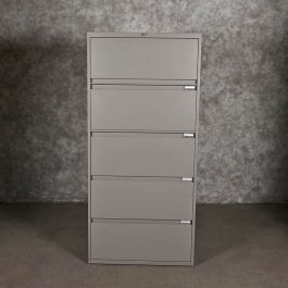 Steelcase-930561RW-7238-Fieldstone-Metal-5-Drawer-File-Cabinet-Lockable ...