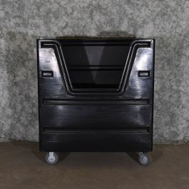 Gaylord/Gondola-Black-Plastic-Rigid/Swivel-Wheels-47.5"x28.5"x54"