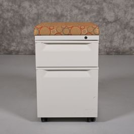Herman-Miller-Beige-Metal-2-Drawer-File-Cabinet-Lockable-Keys-not ...