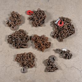 Mixed-Lot-of-Short-Chains-?-Each-with-Hook-on-One-End