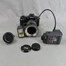 Nikon-N6000-SLR-Camera-with-Lester-A.-Dine-Auto-Macro-Light-Camera ...