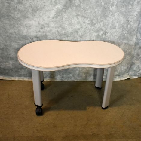 Steelcase-UAB17K-Accent-Table-Gray-Colored-Laminate-Custom-Shape-with ...