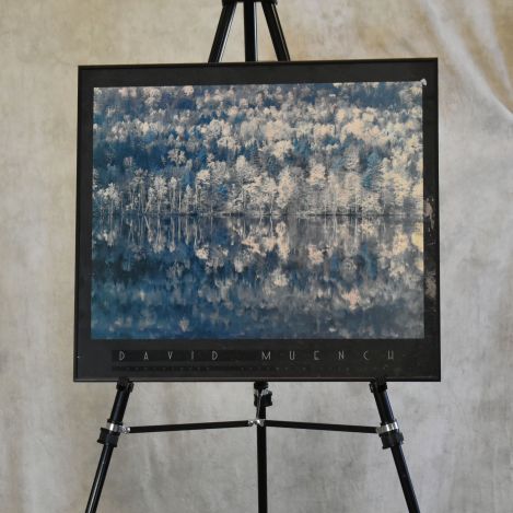 Muench,-David-Autumn-Reflection-Print-Black-Metal-Frame-27.25"x24.25"
