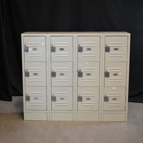 Republic-Storage-Systems-3-Tier-(4-Wide)-Lockers-Beige-Metal-With-Legs ...