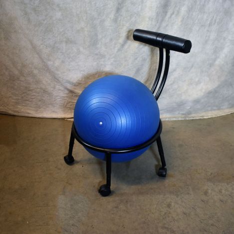 Gaiam-Ball-Chair-Blue-Plastic-No-Arms-with-Wheels